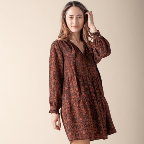 Margaret O'Leary | Dresses | Margaret Oleary Tiered Tie Dress Rare Color Medium | Poshmark